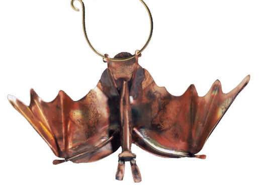 Bat, Wings Open Copper Sculpture by Haw Creek Forge – GardenArt.com