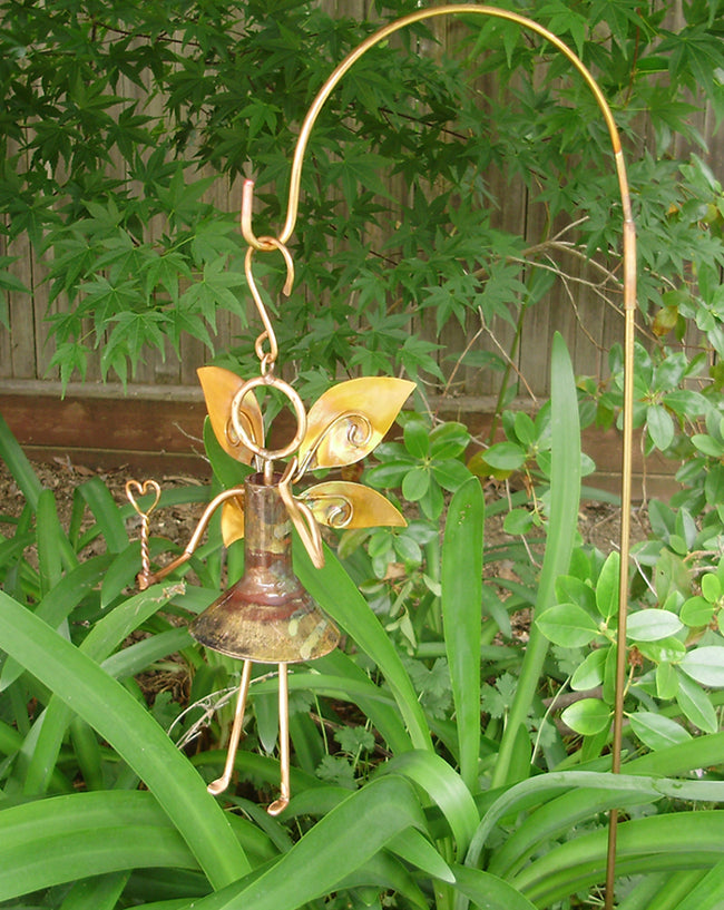 Garden Fairy - Copper Sculpture by Haw Creek Forge – GardenArt.com