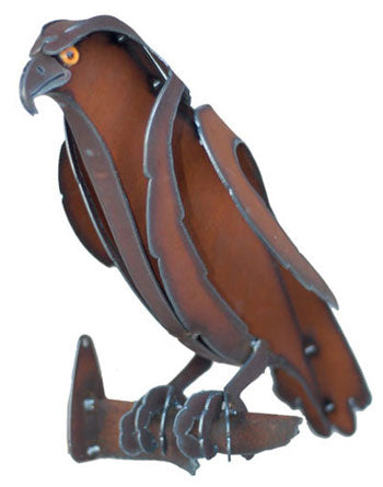 Hawk Metal Sculpture by Henry Dupere – GardenArt.com